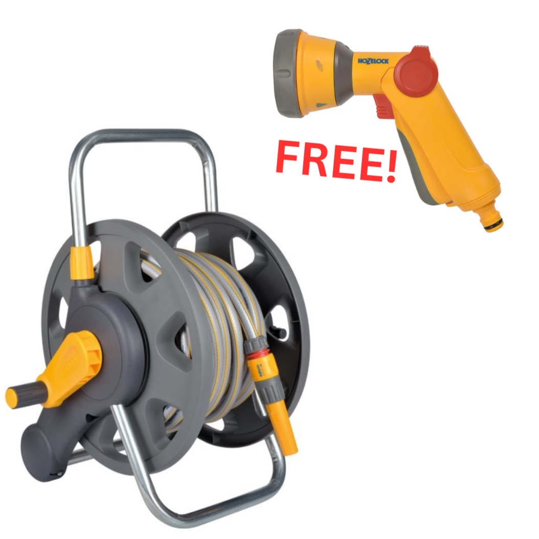 2-in-1 Hose Reel With 25m Hose & FREE Multi Spray Gun 2431 – James ...